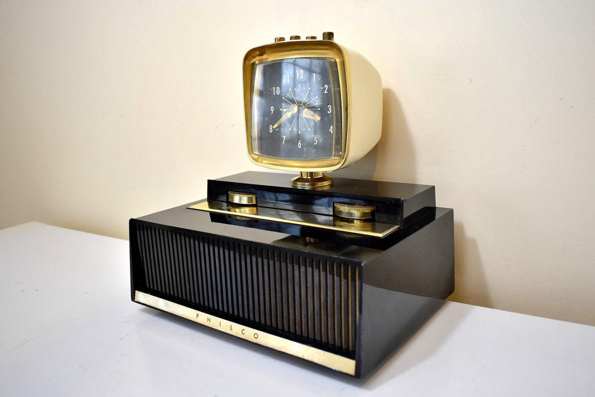 Black and White 1958 Philco Predicta Model H765-124 Vacuum Tube AM Clo – Retro Radio Farm
