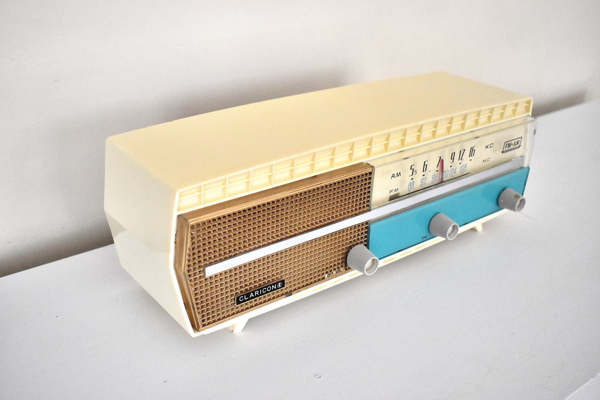 1960s Claricon Model Unknown AM FM Vacuum Tube Radio Sounds Great! Exc ...