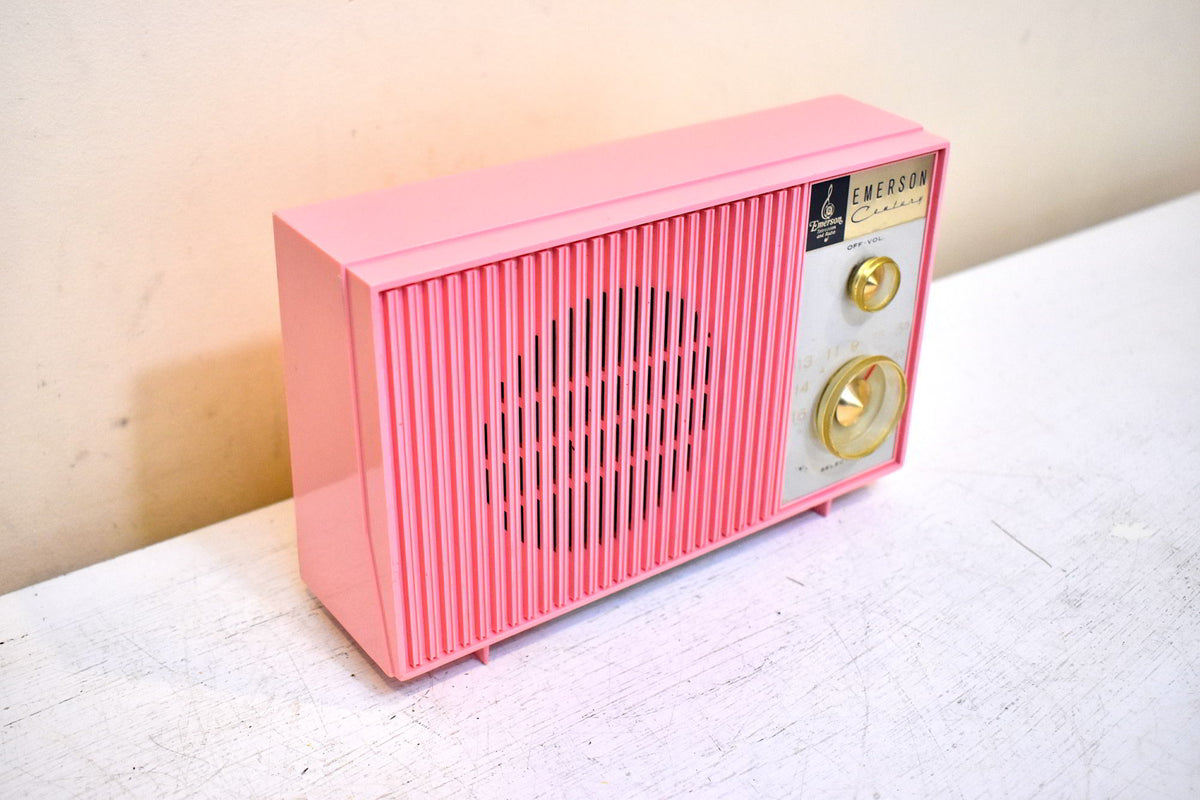 Bluetooth Ready To Go - Sassy Pink 1961 Emerson Model G-1701 AM Vacuum ...