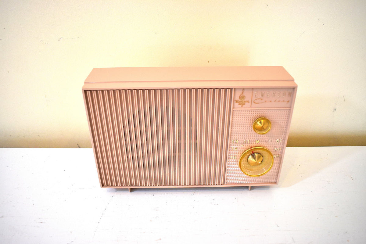 Bluetooth Ready To Go - Beige Pink Mid Century Vintage 1961 Emerson Mo ...