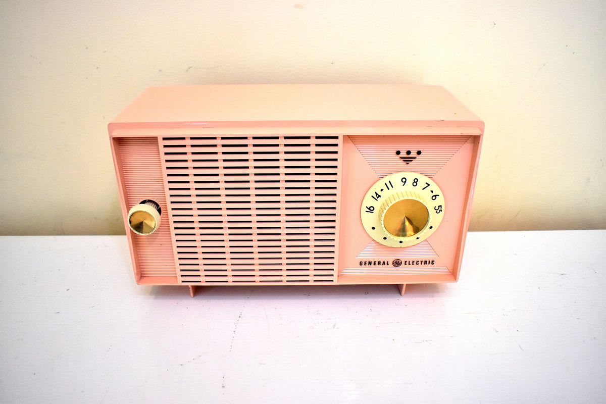 Carnation Pink Mid Century Vintage 1959 General Electric Model T-125A ...