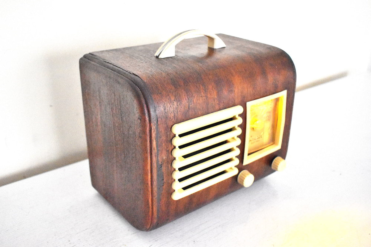 Solid Wood 1947 General Television Model 2A5 AM Vacuum Tube Radio Tota ...