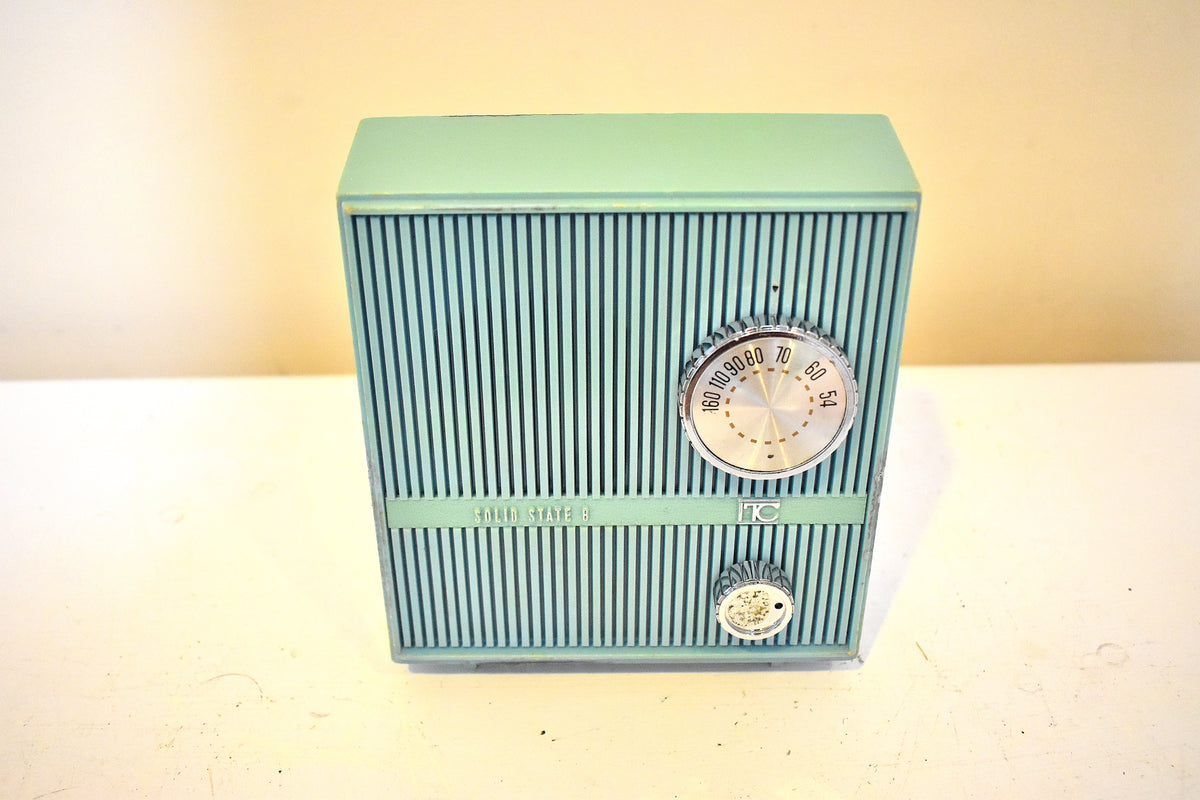 Bluetooth Ready To Go - Teal Blue 1966 ITC Unknown Model AM Solid Stat ...