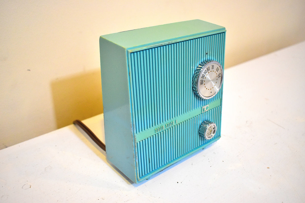 Bluetooth Ready To Go - Teal Blue 1966 ITC Unknown Model AM Solid Stat ...