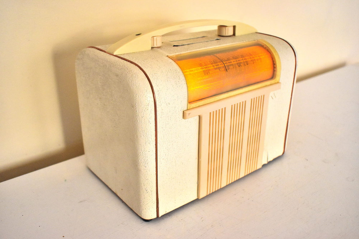 Spackle Ivory Finished 1946 Packard Bell Model 551 AM Wood Vacuum Tube ...