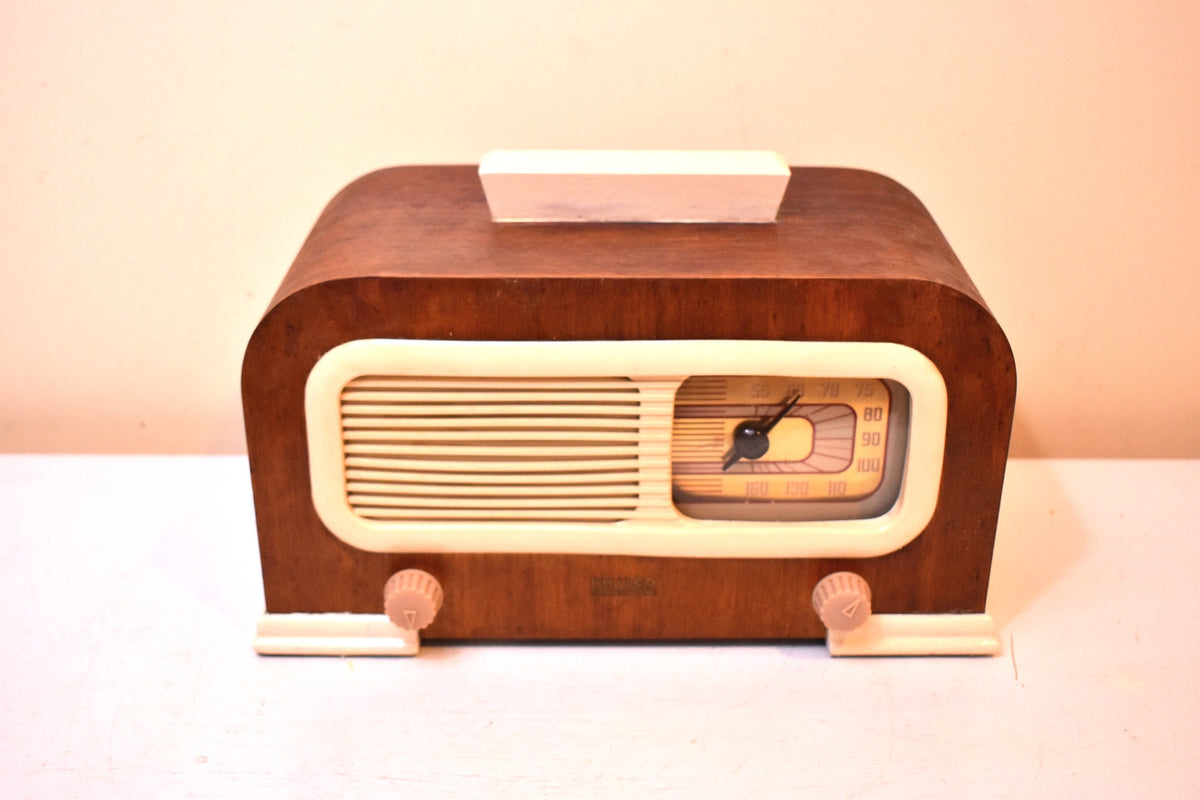 Curved Wood 1942 Philco Model 42-PT95 AM Vacuum Tube Radio Pre-War Bea ...