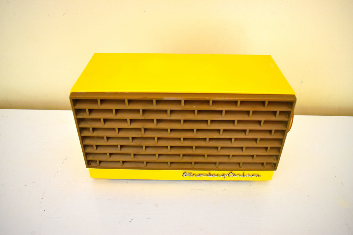Banana Yellow 1954 Stromberg Carlson Model T4 AM Vacuum Tube Radio Rar ...