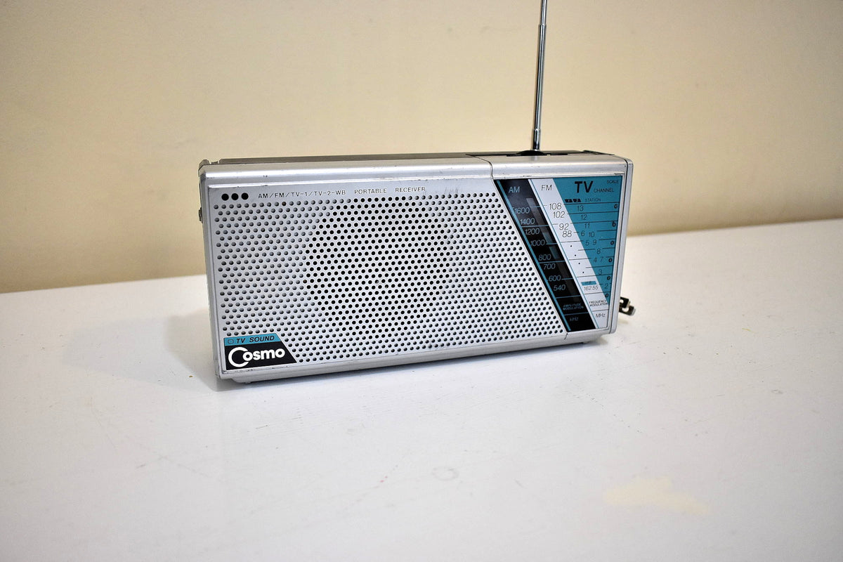 Silver Streak Cosmo TV Sound Late 80s Model R-2407 Portable Solid Stat ...
