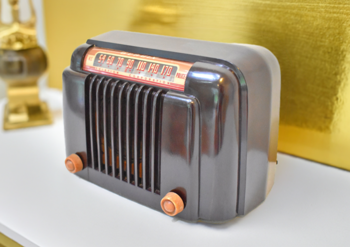 Marble Brown Bakelite 1949 Bendix Model 526A AM Vacuum Tube Radio Clas ...