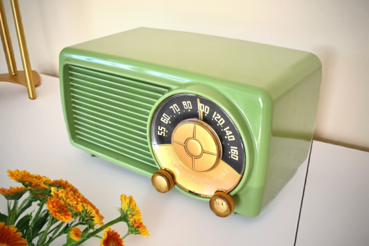 Avocado Green 1954 Philco Model B572 Vacuum Tube AM Radio Excellent Pl ...