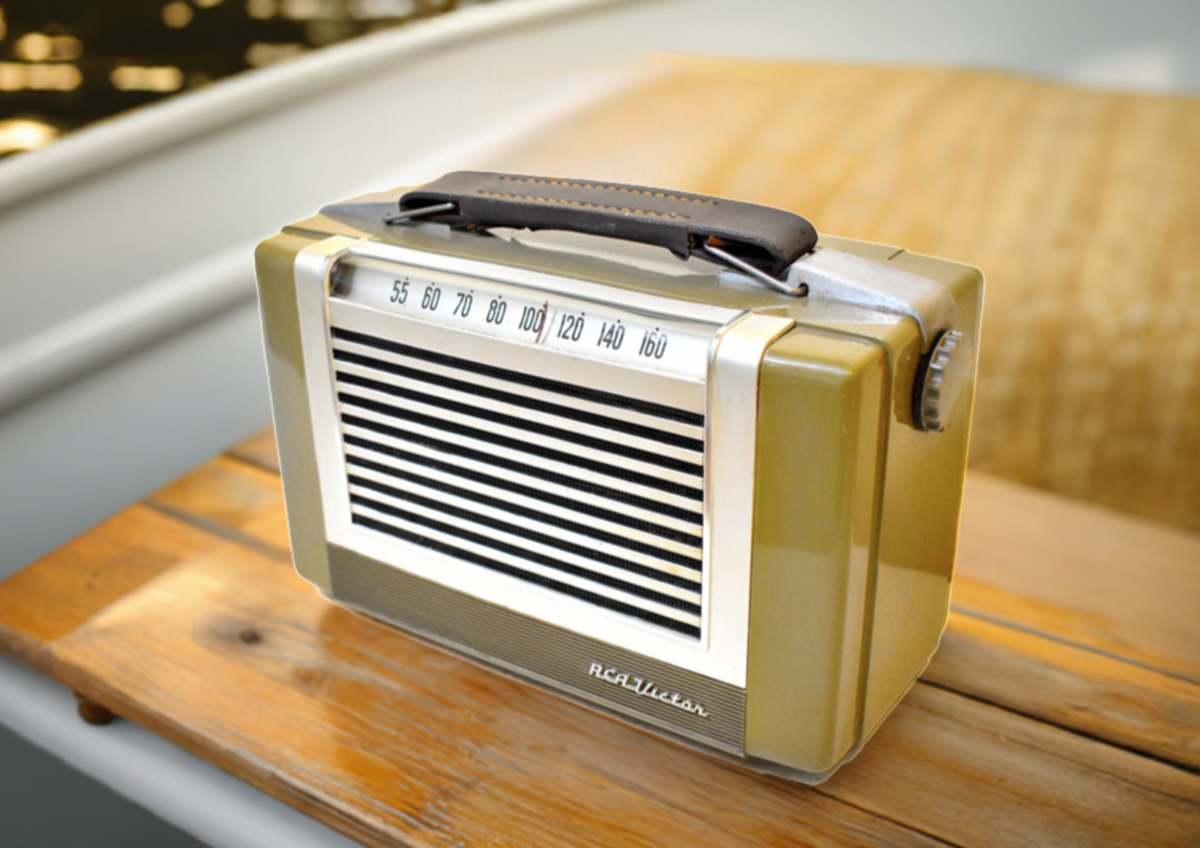 Olive Gray 1955 RCA Victor Model 6-BX-63 Portable Vacuum Tube AM Radio ...