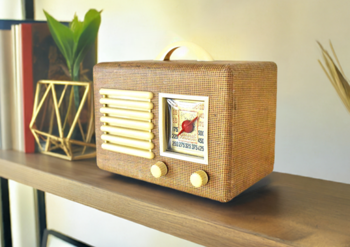 Tweed covered 1947 General Television Model 1A5 AM Vacuum Tube Radio T ...