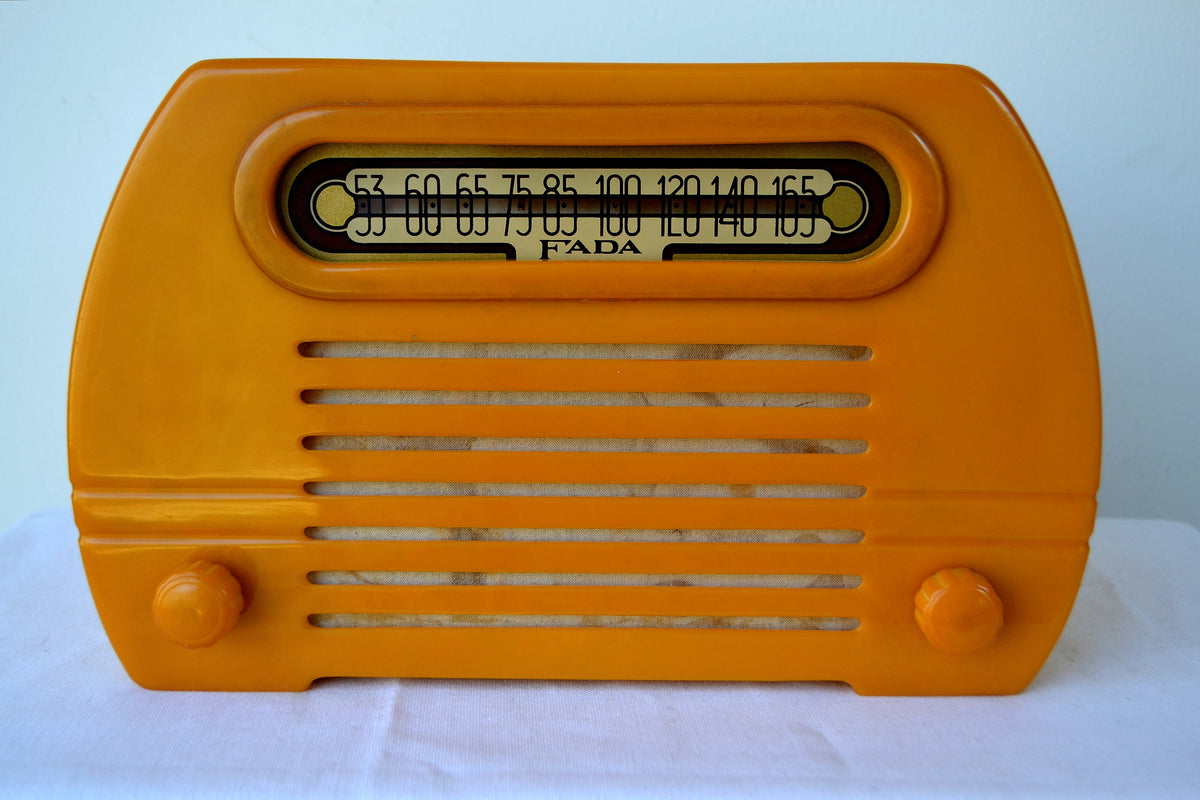 Gorgeous Golden Catalin 1945 Fada Temple Model 652 AM Radio, Pure Gold ...