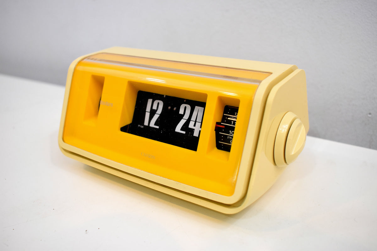 Eames Yellow Vintage 1970s Caslon Model 801 Flip Clock – Retro Radio Farm