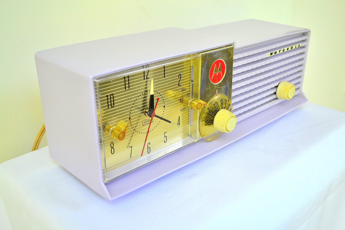 Wisteria Lavender 1957 Motorola 57CD Tube AM Clock Radio Sweet! – Retro ...