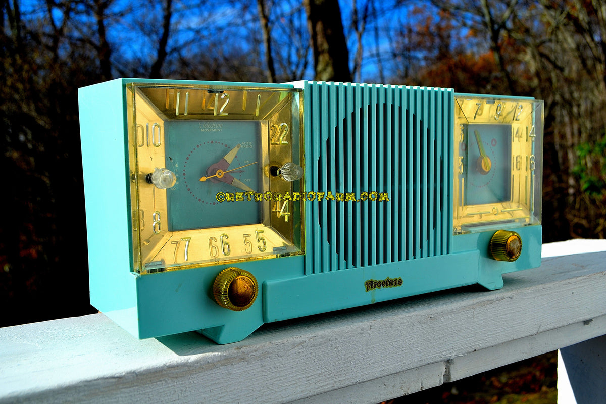 SOLD! - May 4, 2018 - CELESTE BLUE Mid Century 1952 Firestone Model 4-A ...