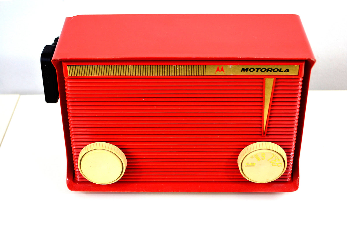 Bluetooth MP3 Ready - Apple Red 1959 Motorola Model A1R-15 Tube AM ...