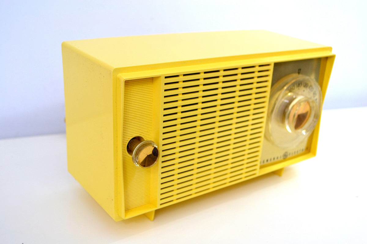 Hello Yellow Mid Century Vintage 1959 General Electric Model T-129C ...