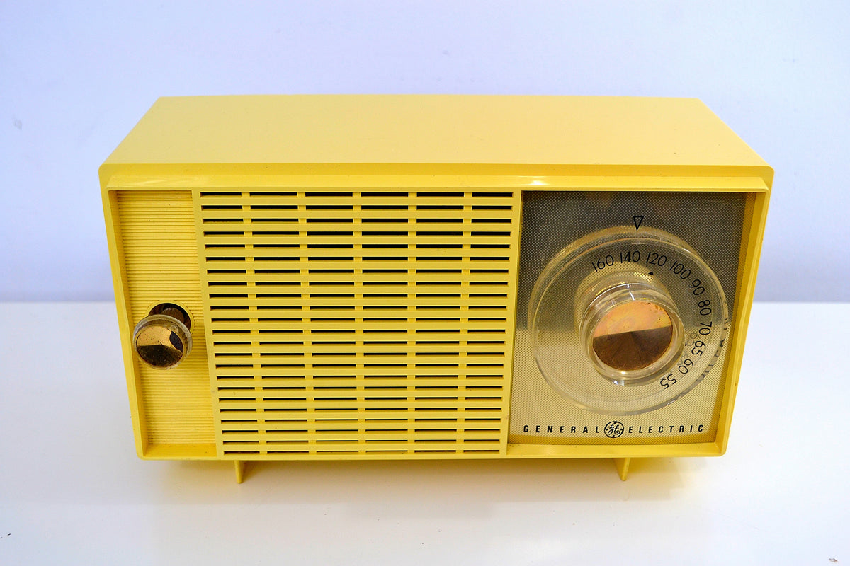 Hello Yellow Mid Century Vintage 1959 General Electric Model T-129C ...