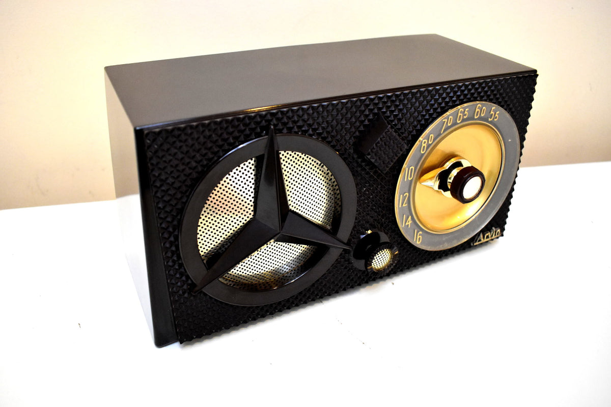 Wenge Brown Iconic Tri-Star 1955 Arvin Model 855T Vacuum Tube AM Radio ...