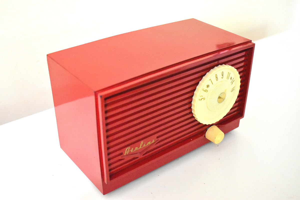 Bluetooth Ready To Go - Cardinal Red Bakelite Vintage 1955-1957 Airlin ...