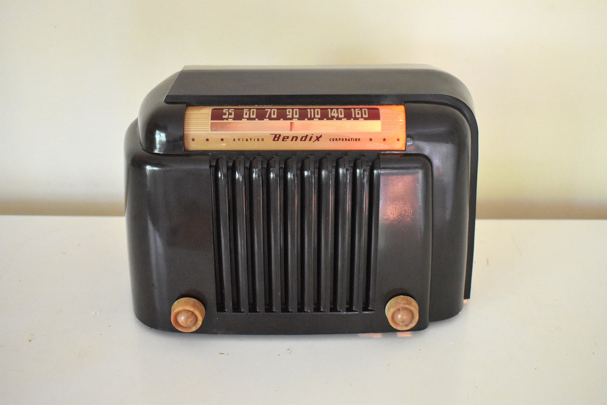 Classic Brown Marble Bakelite 1947 Bendix Aviation Model 526A AM Vacuu ...