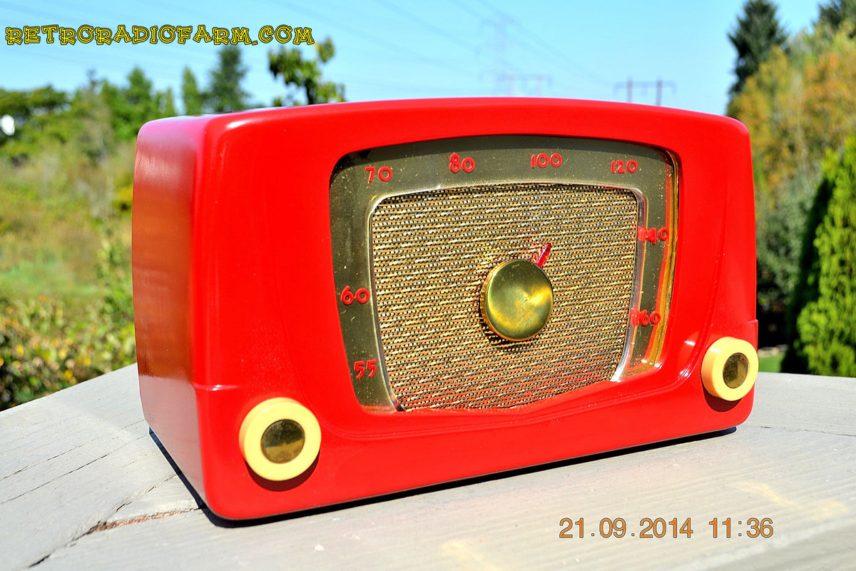 SOLD! - Sept 28, 2014 - CARDINAL RED Retro Vintage 1951 Silvertone ...