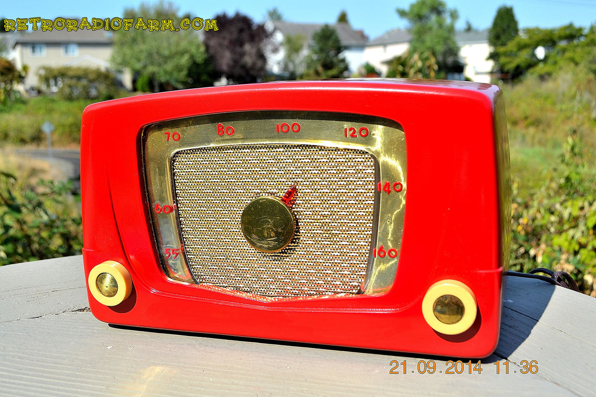SOLD! - Sept 28, 2014 - CARDINAL RED Retro Vintage 1951 Silvertone ...