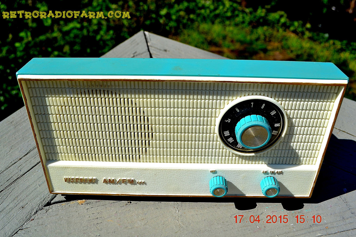 SOLD! - April 20, 2015 - TURQUOISE AM/FM Retro Vintage Mid Century ...