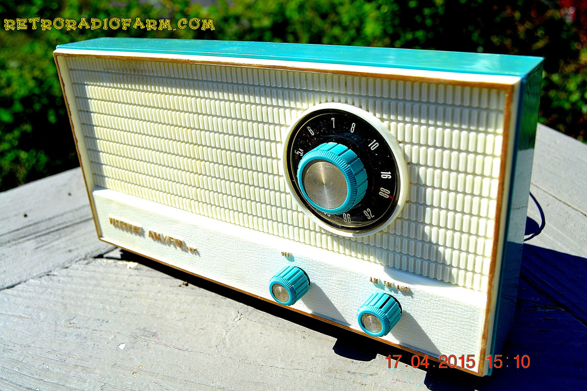 SOLD! - April 20, 2015 - TURQUOISE AM/FM Retro Vintage Mid Century ...