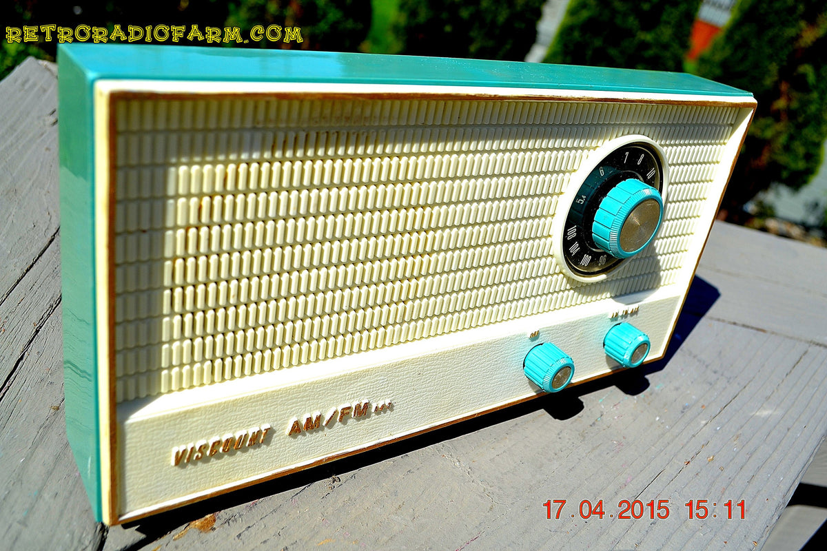 SOLD! - April 20, 2015 - TURQUOISE AM/FM Retro Vintage Mid Century ...