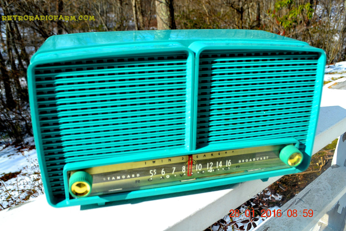 SOLD! - Feb 7, 2016 - BLUETOOTH MP3 READY - Turquoise Retro Mid Century ...
