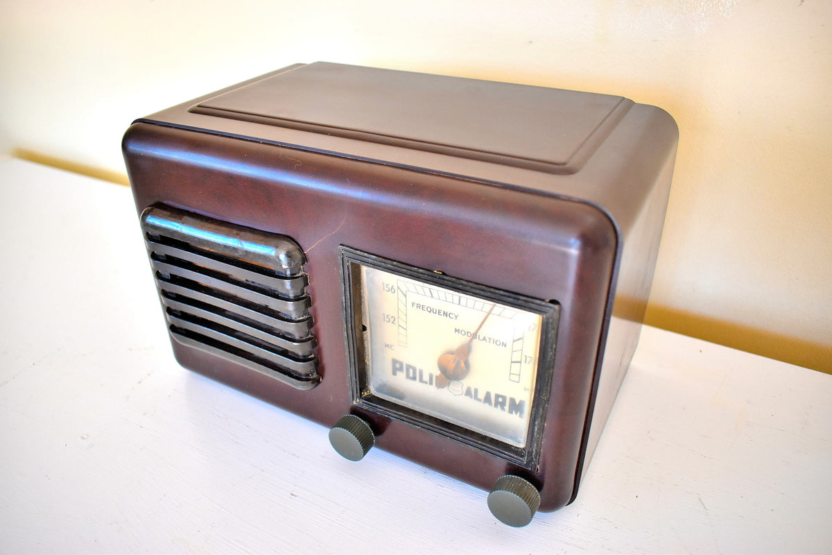 Bluetooth Ready To Go - Nutmeg Brown Bakelite 1947 Monitor Police Alar ...