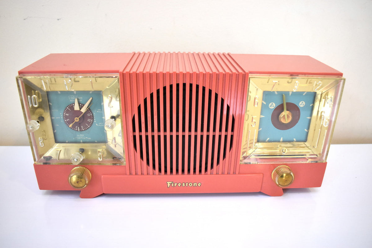 Sedona Pink Orange Mid Century 1952 Automatic Radio Mfg Model CL-142 V ...