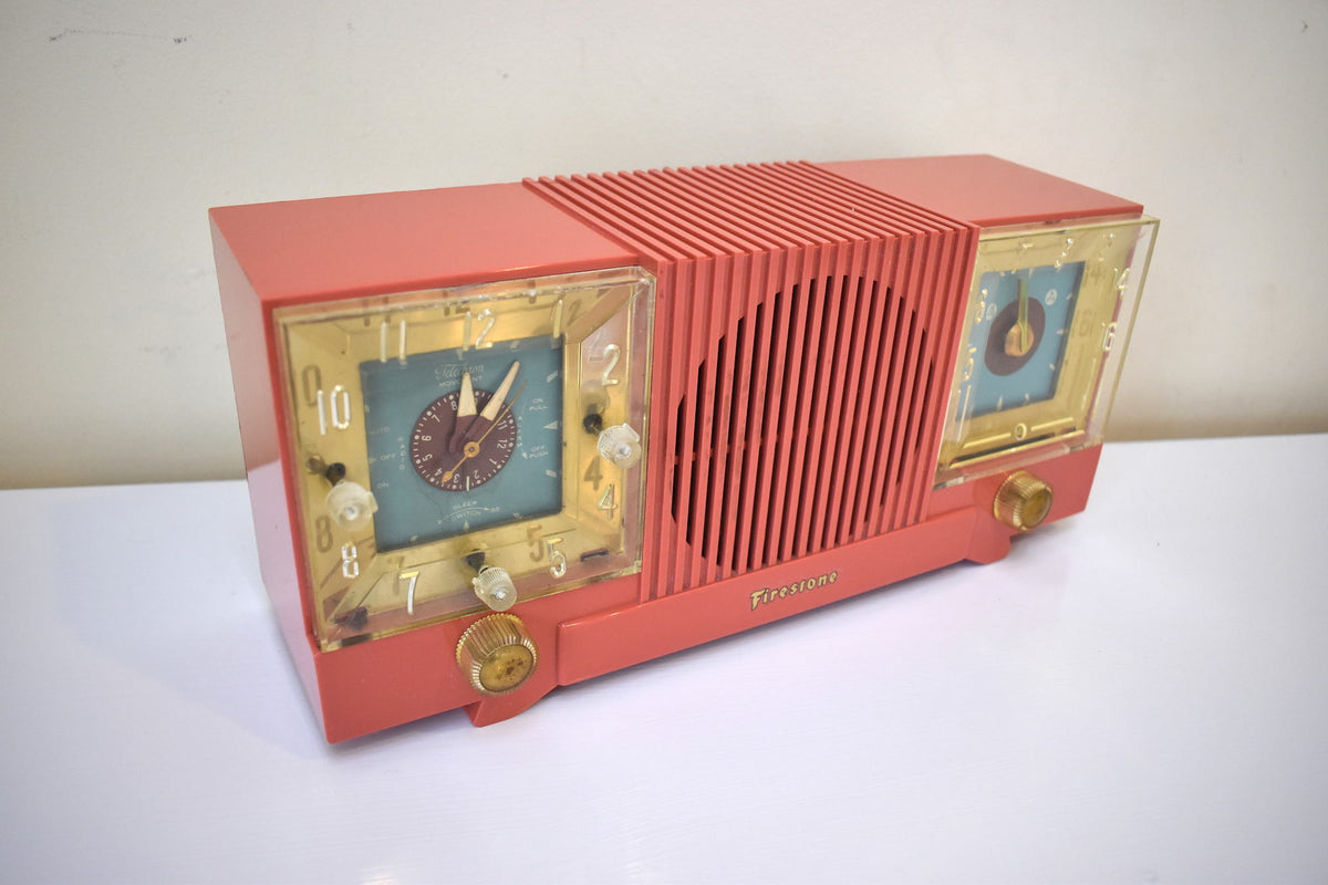 Sedona Pink Orange Mid Century 1952 Automatic Radio Mfg Model CL-142 V ...