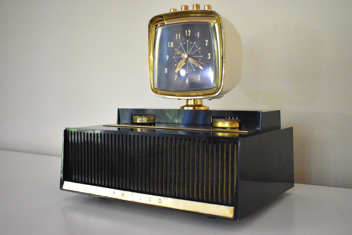 Ivory Plan 9 Philco 1959 Predicta Model H765-124 Tube AM Clock Radio ...