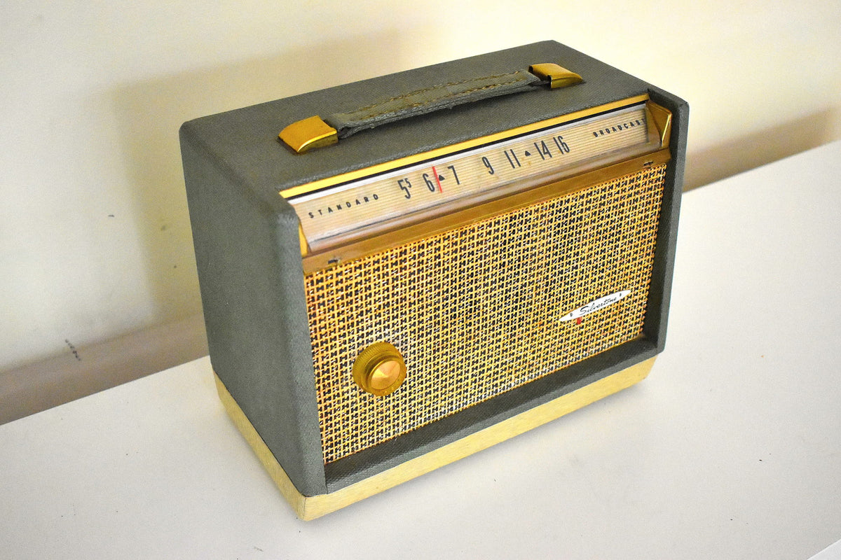 Smart Speaker Ready To Go - Wood Portable 1957 Sears Silvertone Model ...