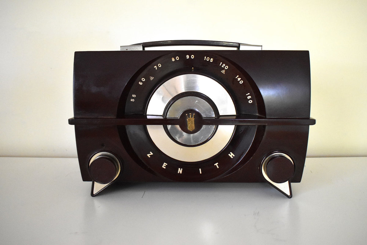 Siena Brown 1954 Zenith Model R615 AM Vacuum Tube Radio Beautiful Desi ...