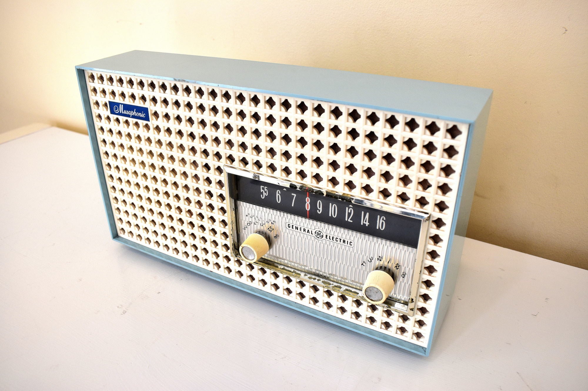 Breezeway Blue 1960 General Electric Model T-165A Vacuum Tube Radio So ...